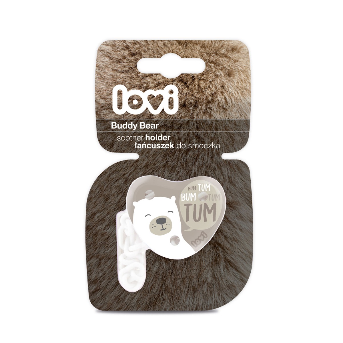 Łańcuszek do smoczka LOVI Buddy Bear